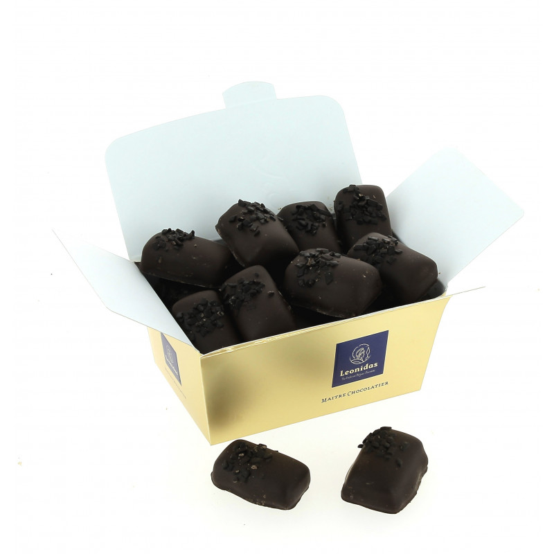 Ballotin manon intense noir garni de 250 g de chocolats Leonidas