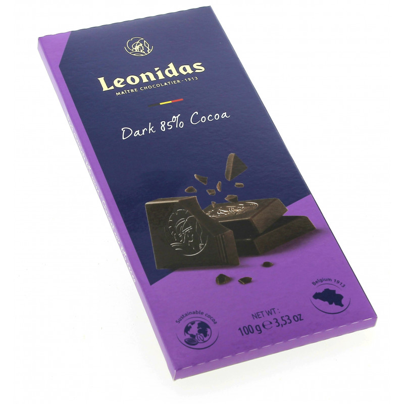 Tablette 100 g chocolat Leonidas noir intense 85%